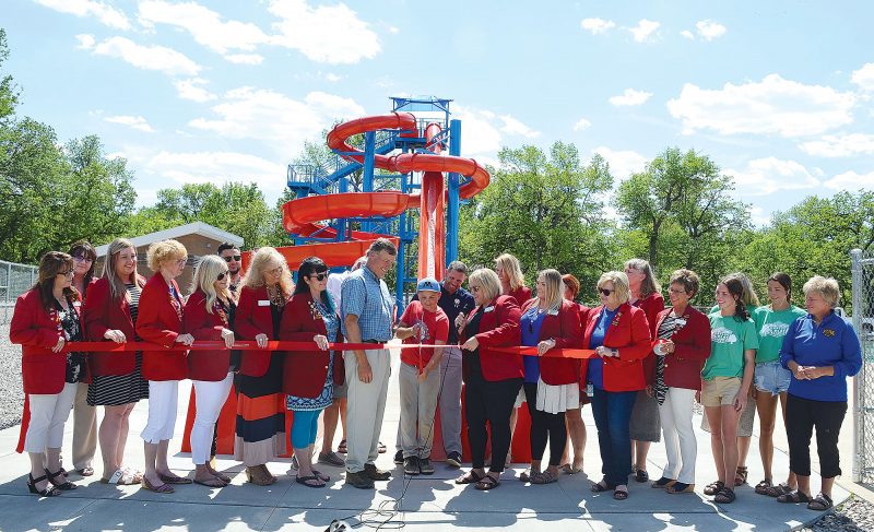 Ribbon cut on new Roosevelt Park Pool slide | News, Sports, Jobs ...